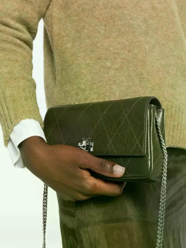 Tory Burch Charlie Quilted Clutch Bag