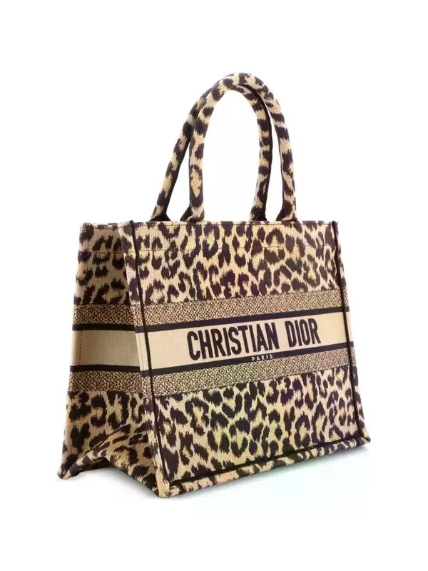 Dior Book Mizza Embroidered Canvas Medium Tote Bag