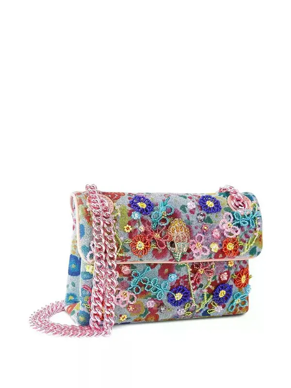 Kurt Geiger Bead-embellished Floral-print Shoulder Bag