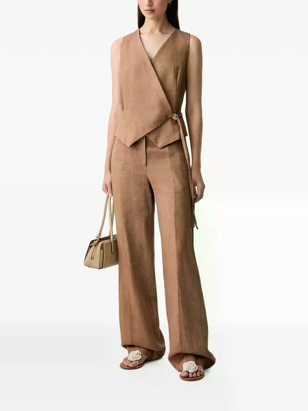 VICOLO Pressed-crease Wide-leg Trousers