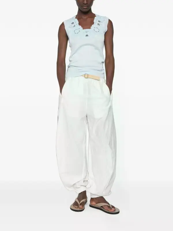 Ermanno Scervino Lace-trimmed Sleeveless Tank Top