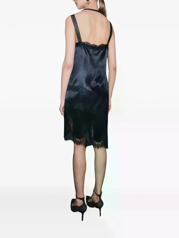 Marella Lace-trim Asymmetric Midi Dress