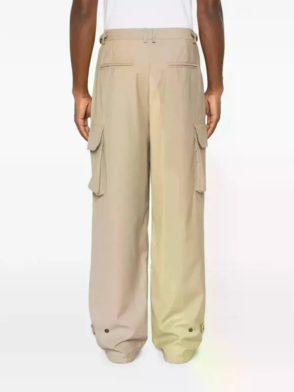 FOUND Pleated Detail Button-tab Cargo Pants