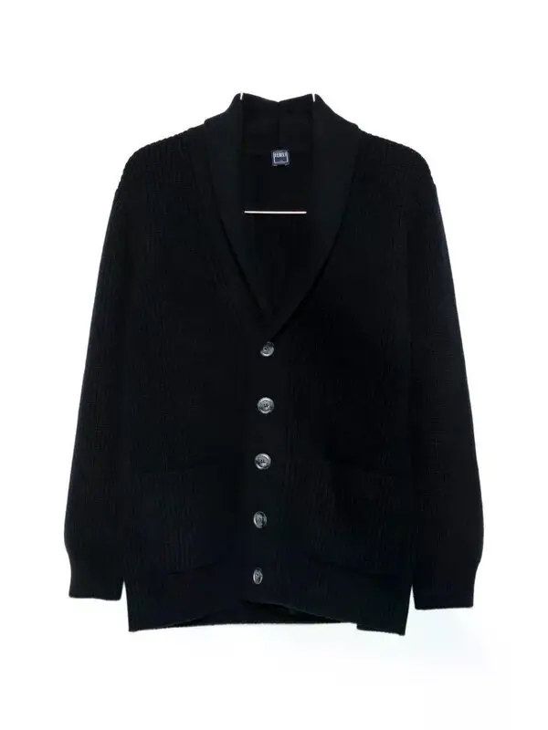 Fedeli Ribbed-knit Shawl-collar Cardigan