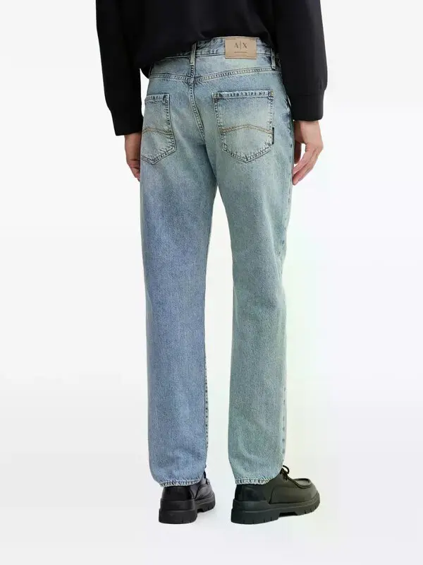 Armani Exchange Acid-wash Distressed Jeans