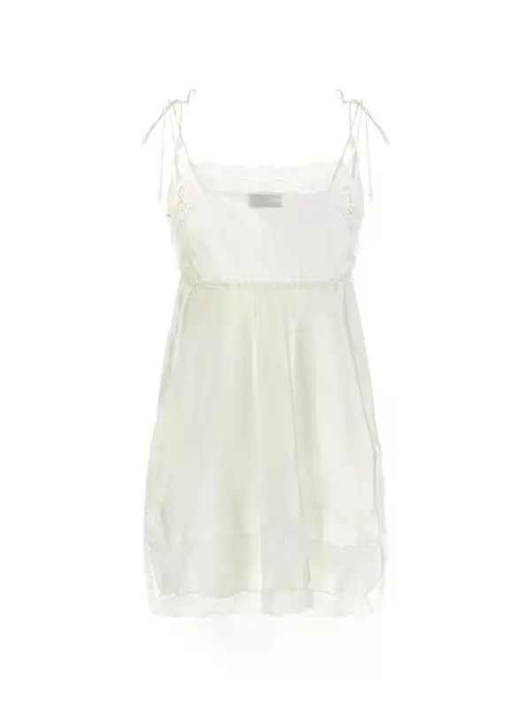 Magda Butrym Lace-trim Asymmetrical Top - White