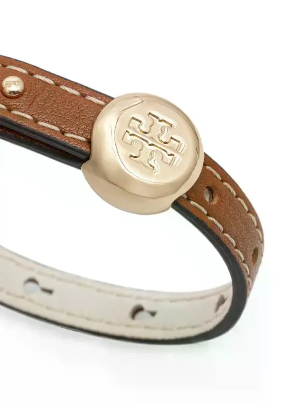 Tory Burch Icon Leather Bracelet - Gold