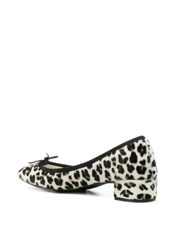 Repetto Leopard-print Bow Detail Pumps - White