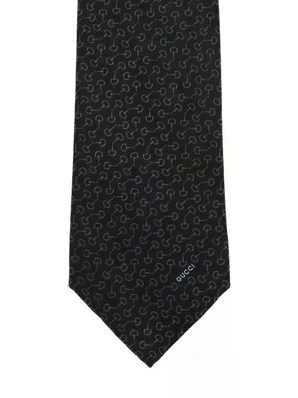 Gucci Patterned Tie - Black