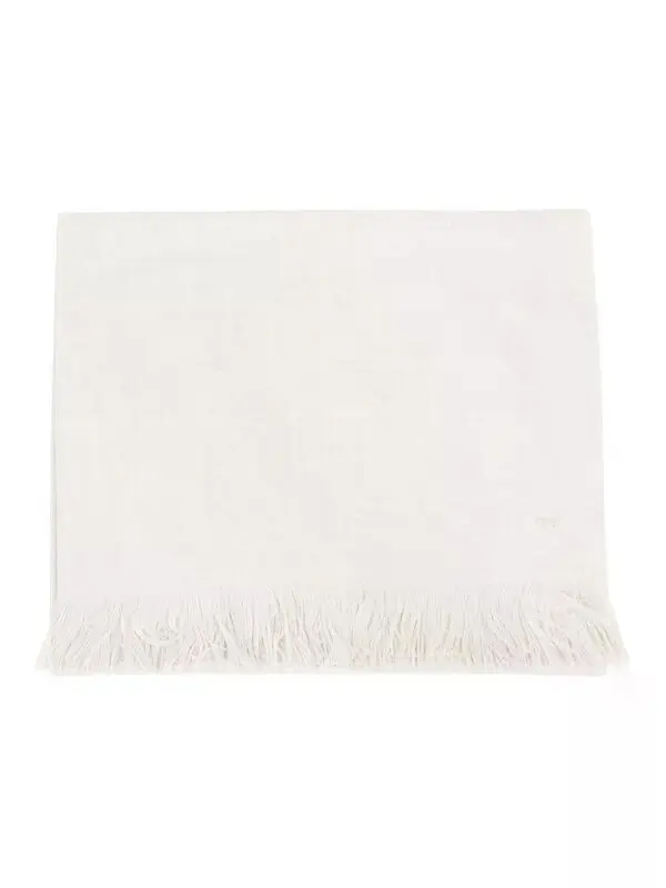 Max Mara Fringed-hem Scarf - White