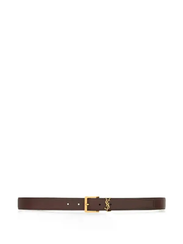 Saint Laurent Cassandre Belt - Brown