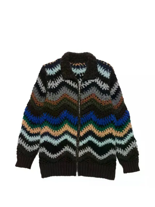Sacai Panelled Wool-blend Coat