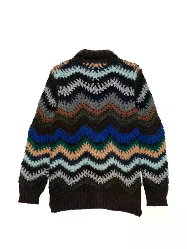 Sacai Panelled Wool-blend Coat