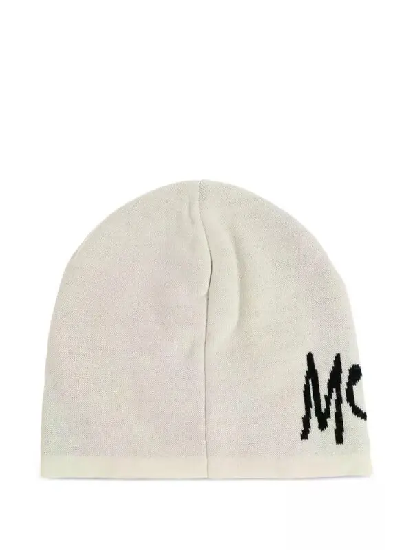 Moschino Teddy Bear Logo Beanie - Neutrals