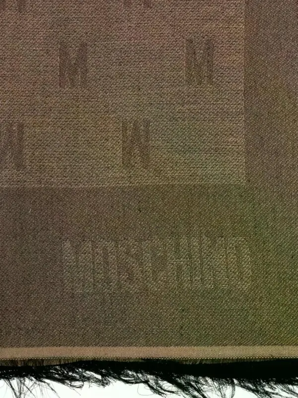 Moschino Monogram Frayed-edge Scarf