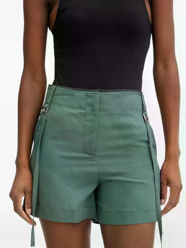 Patrizia Pepe Logo-plaque Strap-detail Shorts