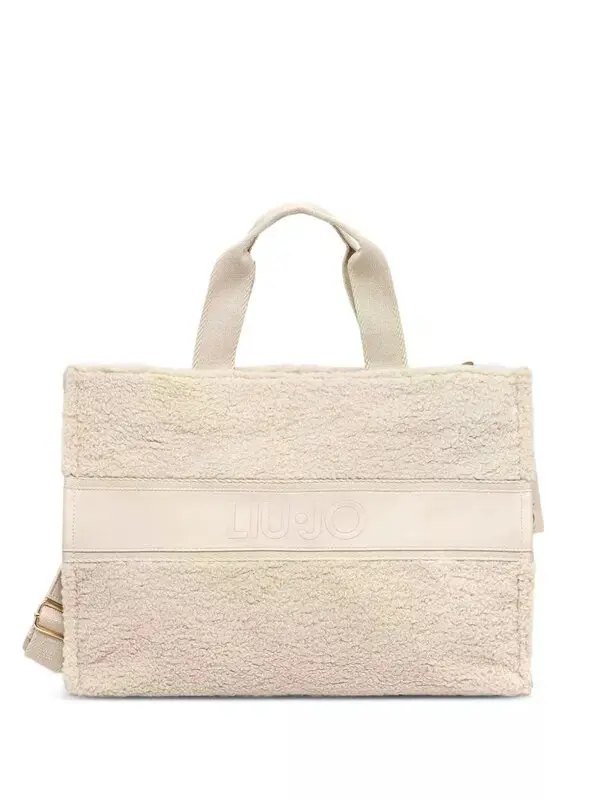 Liu Jo Faux-shearling Logo-embossed Tote Bag