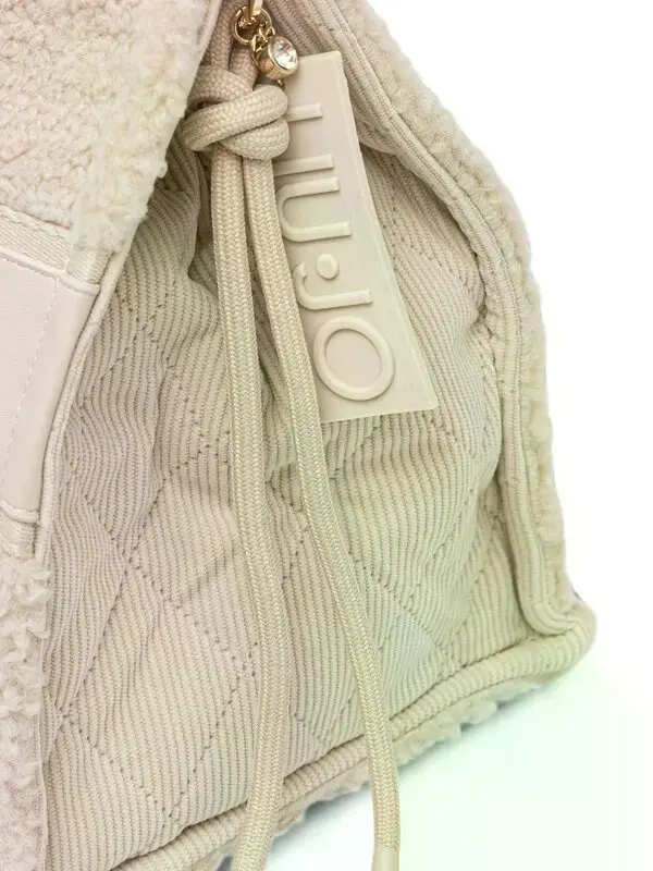 Liu Jo Faux-shearling Logo-embossed Tote Bag