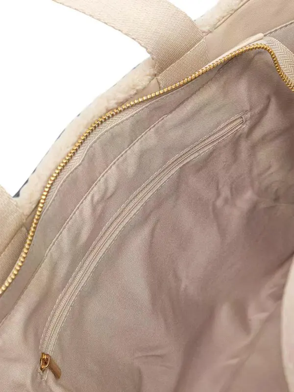 Liu Jo Faux-shearling Logo-embossed Tote Bag
