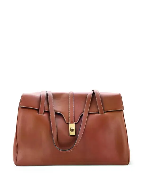 Celine Soft 16 Bag Smooth Calfskin Large Shoulder Bag - Brown
