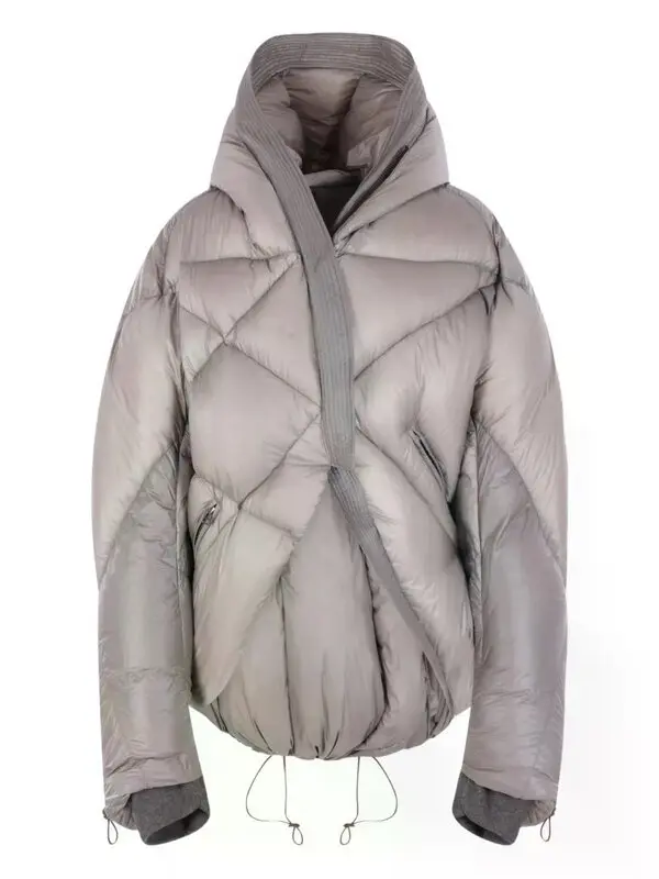 YEHUAFAN Hooded Zip-up Puffer Jacket