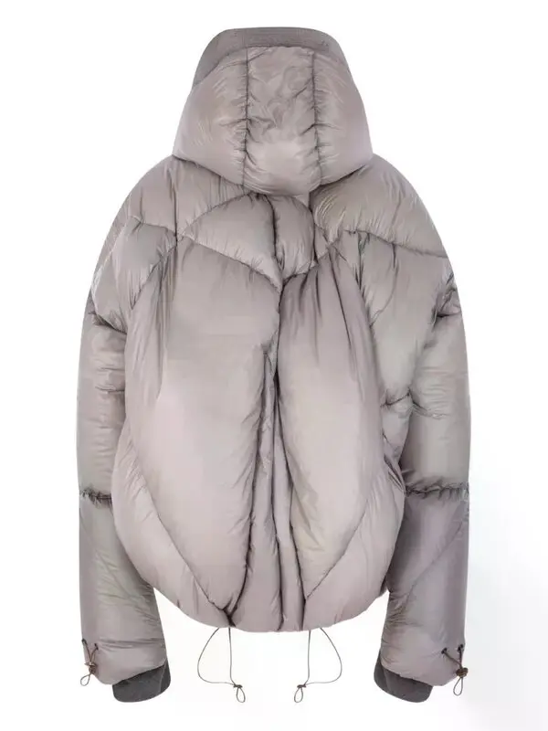 YEHUAFAN Hooded Zip-up Puffer Jacket