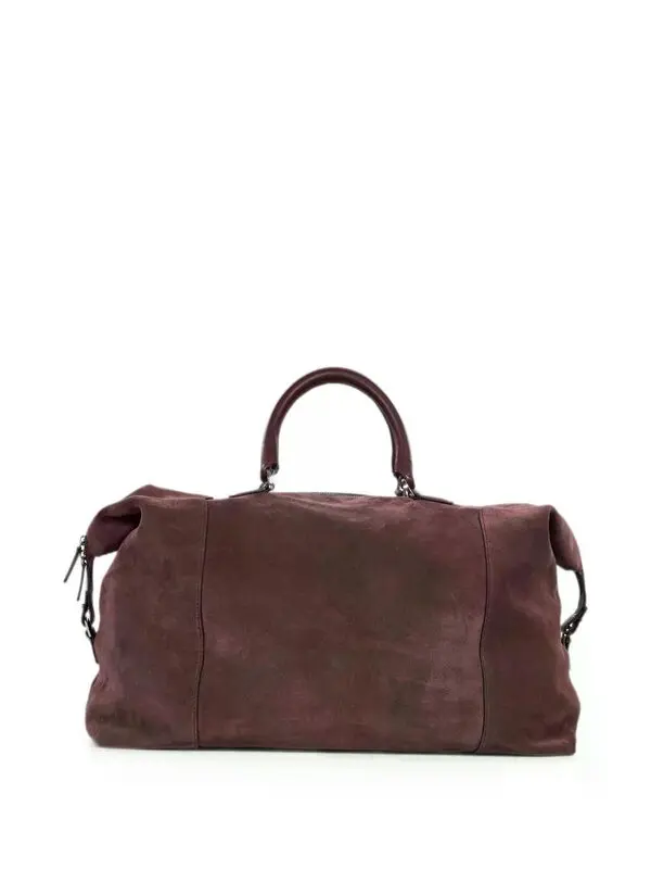 Kiton Leather-trim Suede Holdall