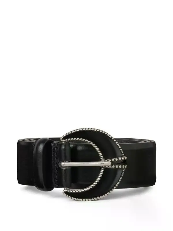 Ba&sh Engraved Buckle Leather Belt