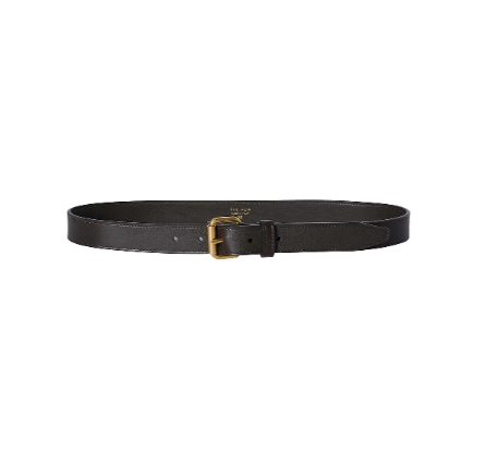 THE ROW Geo Belt - Dark Brown Ang
