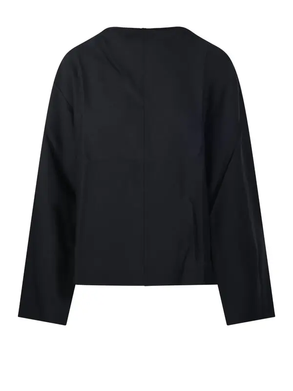 Studio Nicholson Eorsa Boat Neck Blouse - Black