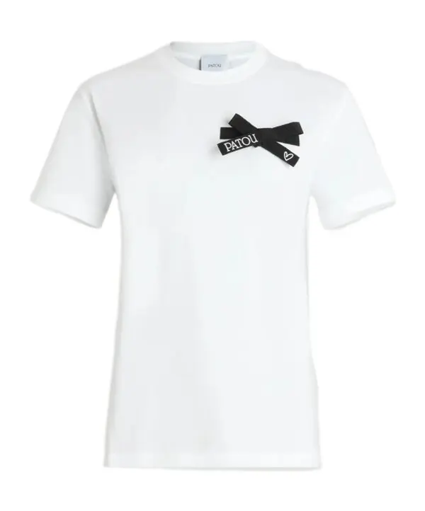 PATOU Bow Detailed Crewneck T-shirt