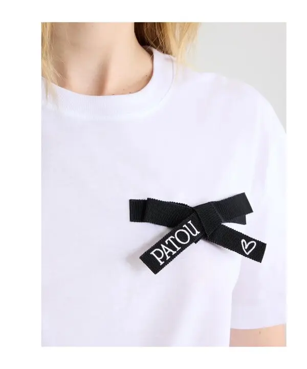 PATOU Bow Detailed Crewneck T-shirt