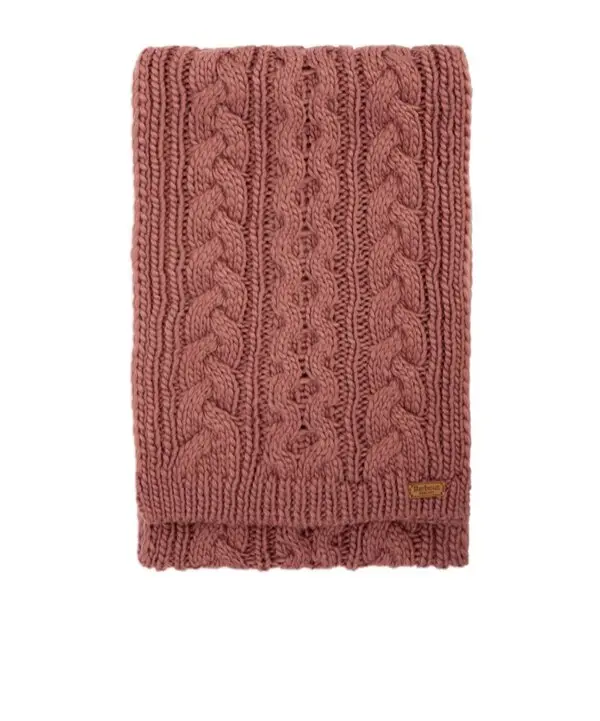 Barbour Logo Patch Ribbed Scarf And Beanie Set