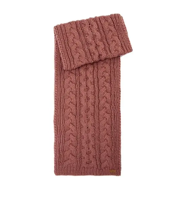 Barbour Logo Patch Ribbed Scarf And Beanie Set