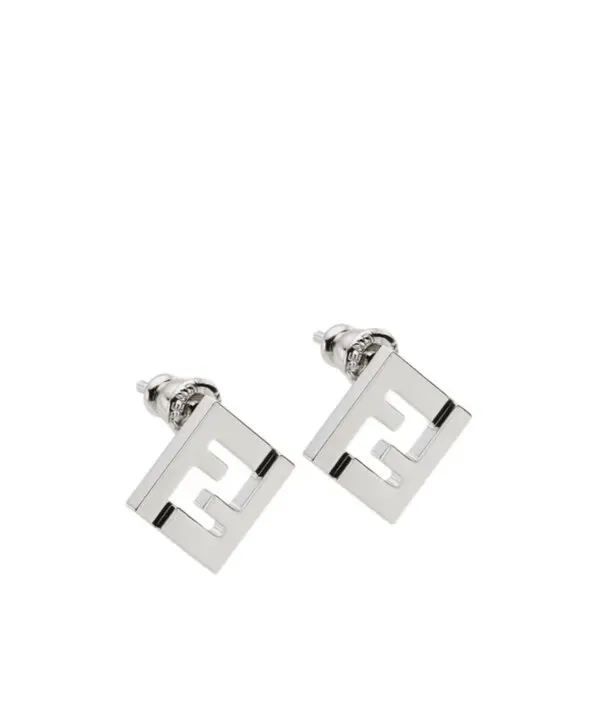 Fendi Silver-colored Metal Earrings