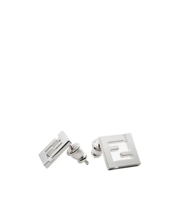 Fendi Silver-colored Metal Earrings