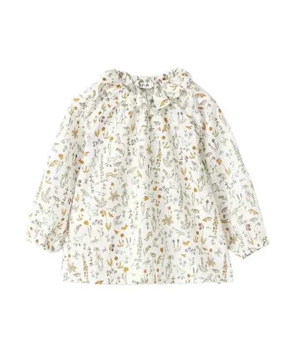 IL GUFO All-over Printed Blouse With Ruffled Collar