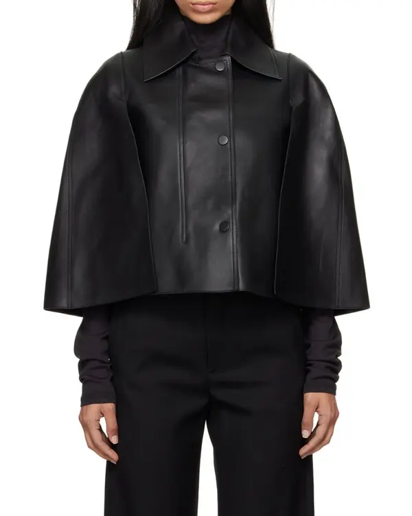 TOTEME Collared Button-up Cape Jacket
