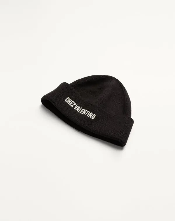 Valentino Garavani Chez Embroidered Beanie