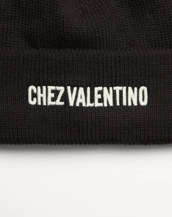 Valentino Garavani Chez Embroidered Beanie