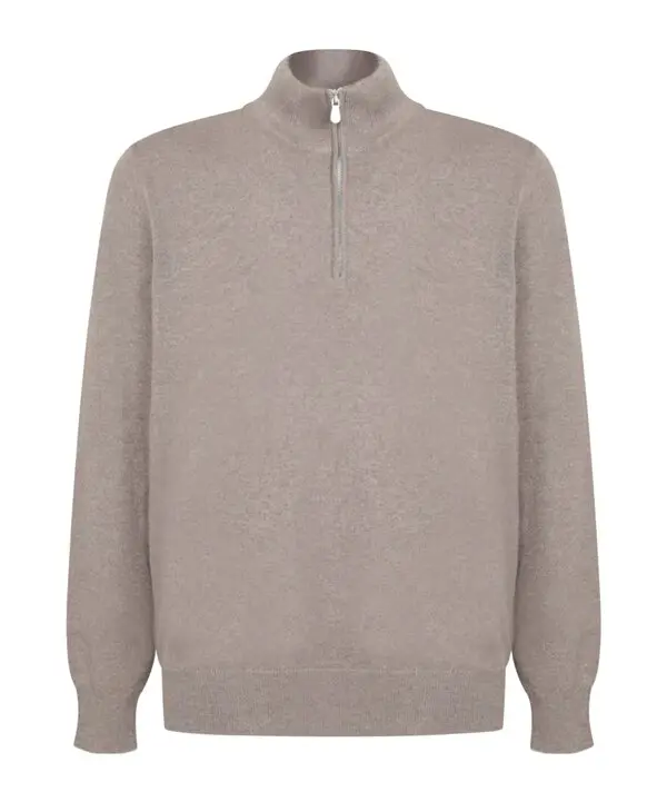 Brunello Cucinelli Funnel-neck Knitted Polo Shirt