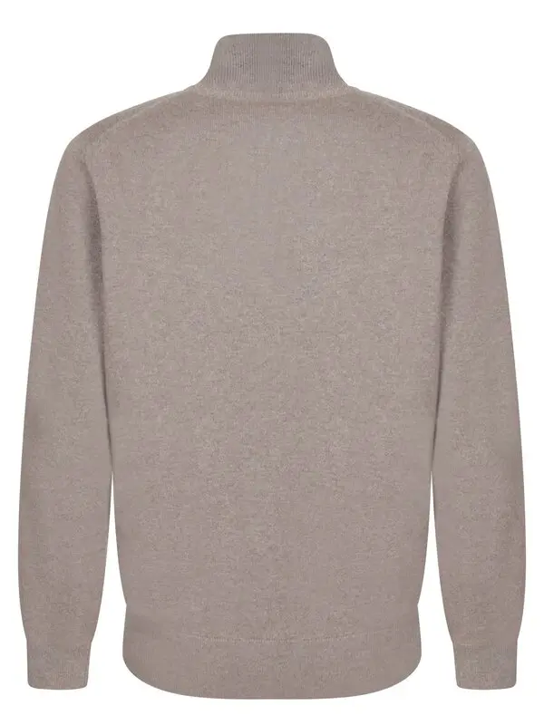 Brunello Cucinelli Funnel-neck Knitted Polo Shirt