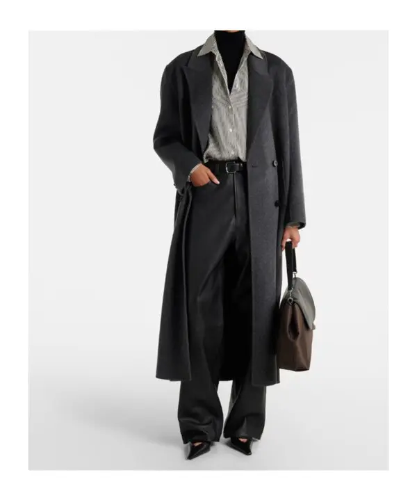 THE FRANKIE SHOP Gaia Double-breasted Wool-blend Coat