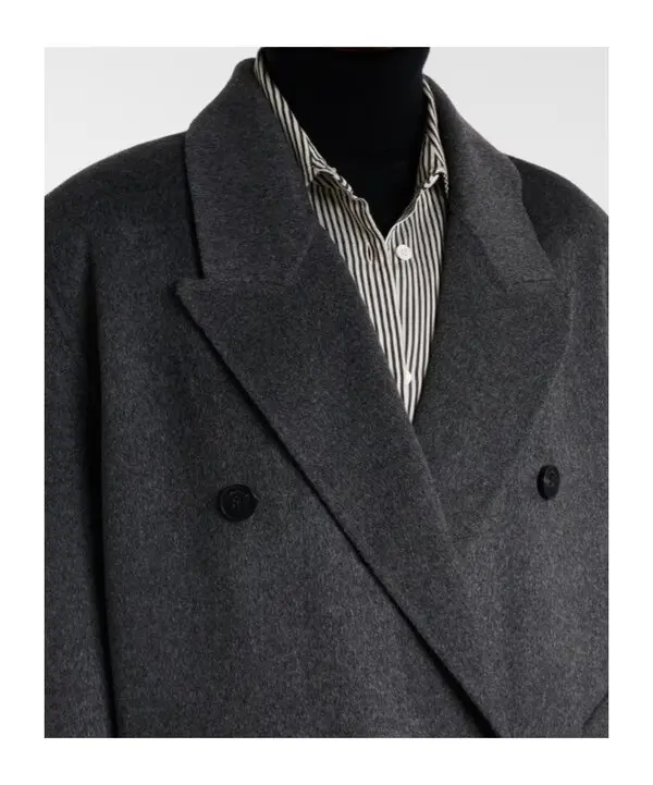 THE FRANKIE SHOP Gaia Double-breasted Wool-blend Coat