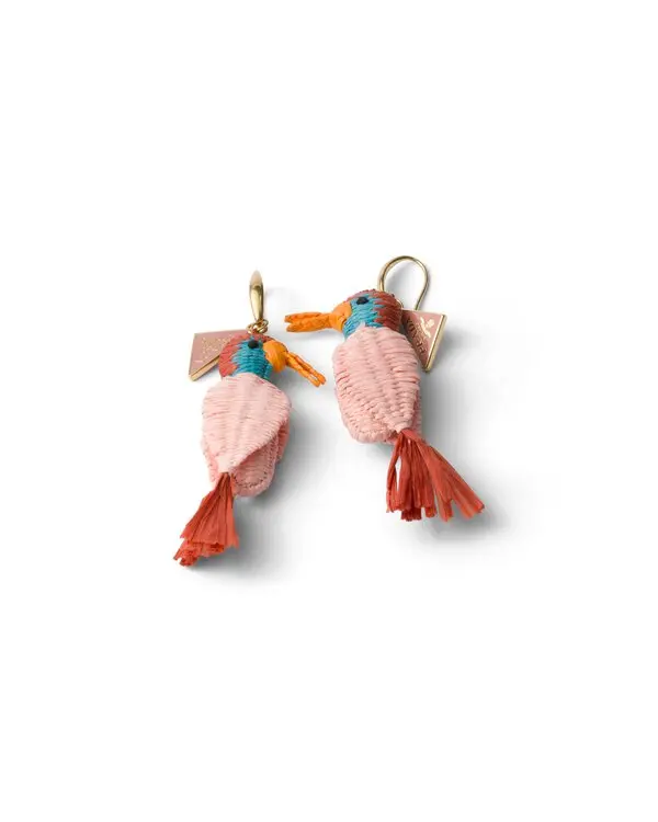 Prada Metal And Crochet Earrings
