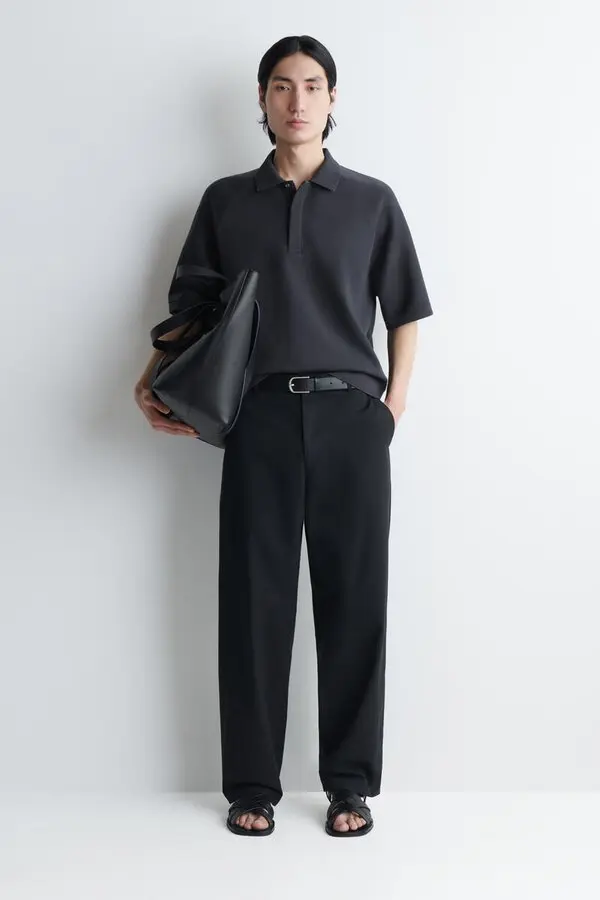 Cos Scuba-jersey Polo Shirt - Navy