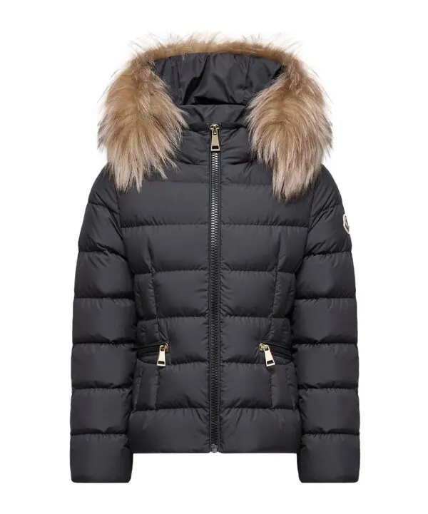 Moncler Boedette Hooded Shearling-trimmed Down Jacket