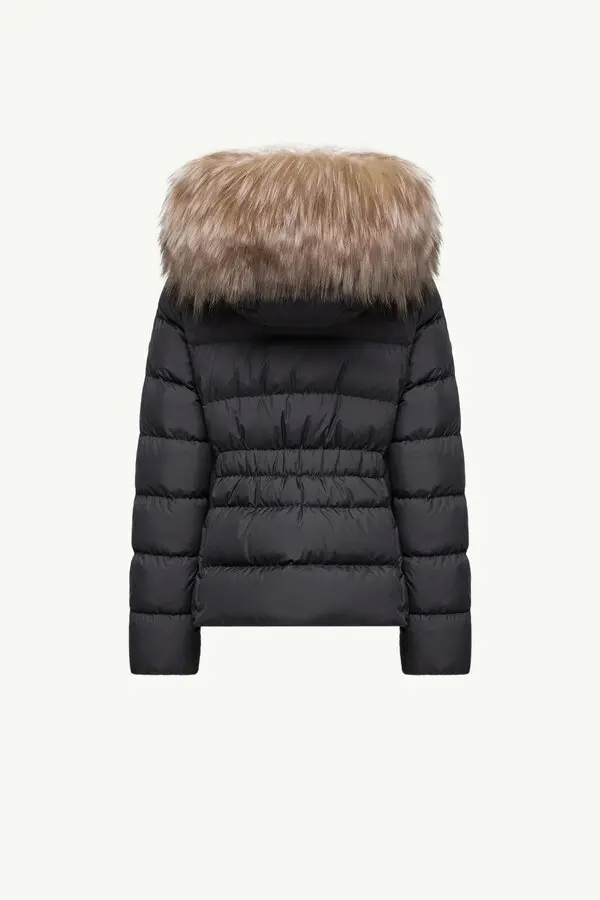 Moncler Boedette Hooded Shearling-trimmed Down Jacket