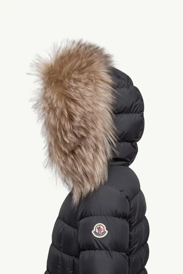 Moncler Boedette Hooded Shearling-trimmed Down Jacket