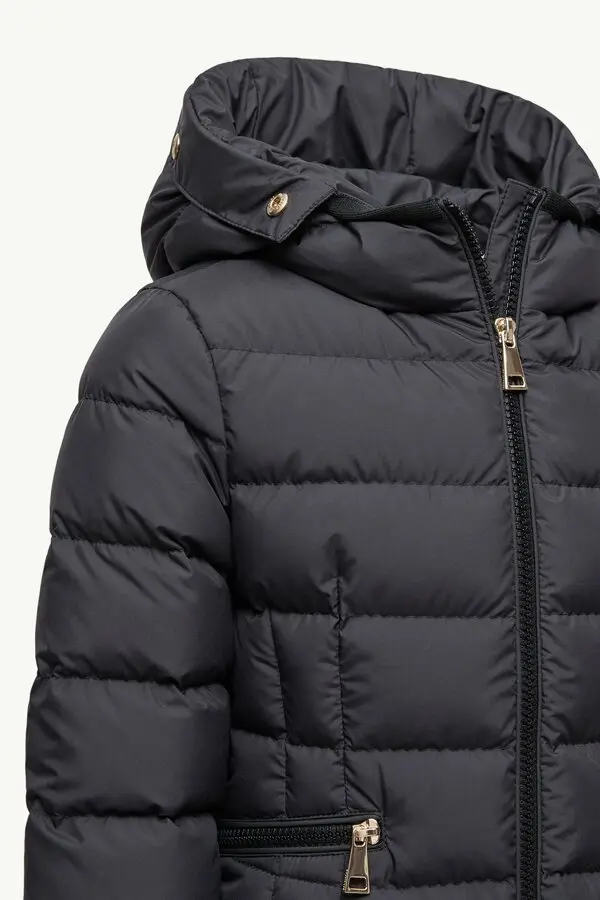 Moncler Boedette Hooded Shearling-trimmed Down Jacket